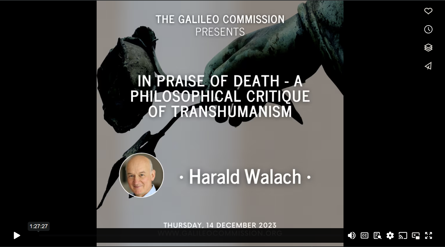 In Praise of Death - Prof. Harald Walach
